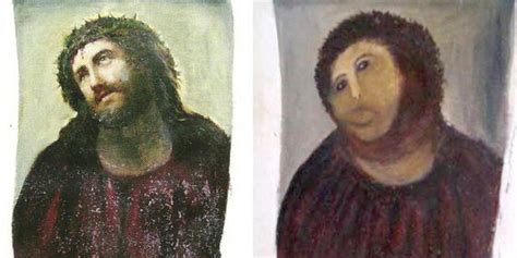 botched restoration of jesus fresco miraculously saves spanish town