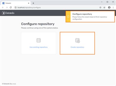 new repository creation dataedo documentation