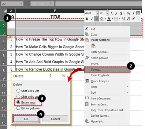 how to move cells down in excel