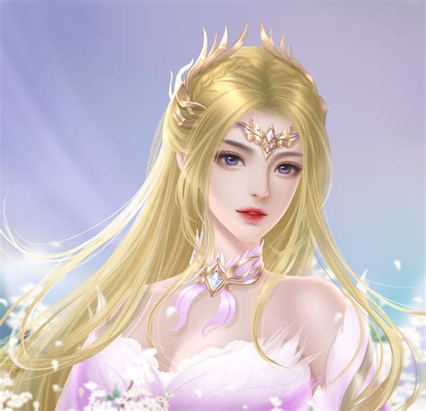 The Big Imageboard Tbib 1girl Bare Shoulders Bibi Dong Zhuye Blonde