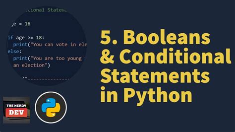 booleans and conditional statements in python python tutorials for