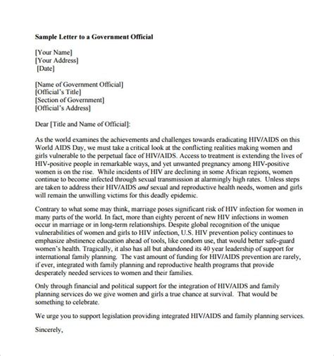 Sample Of Official Letter