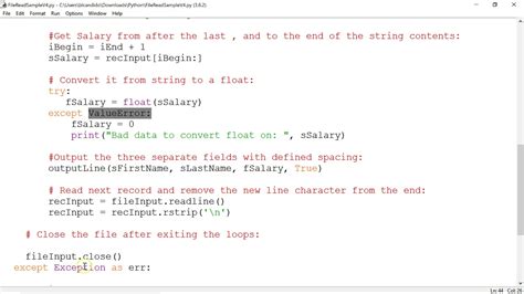 python file input read version 4 additional try exception youtube
