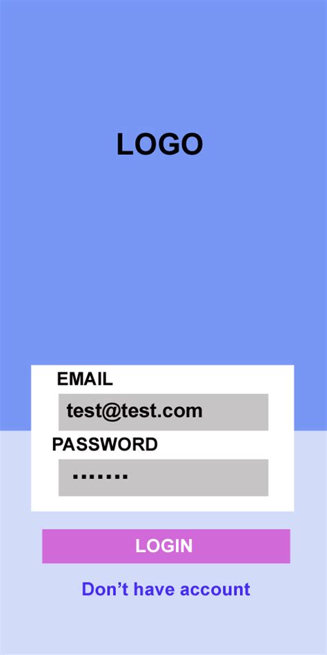 reactjs unable to make react native login screen similar to image hot