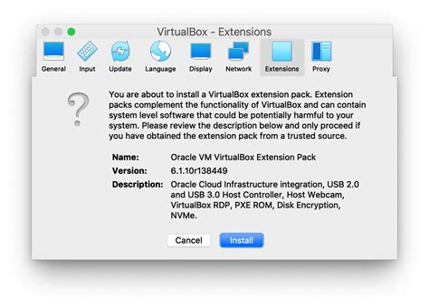 how to install virtualbox extension pack on mac windows linux