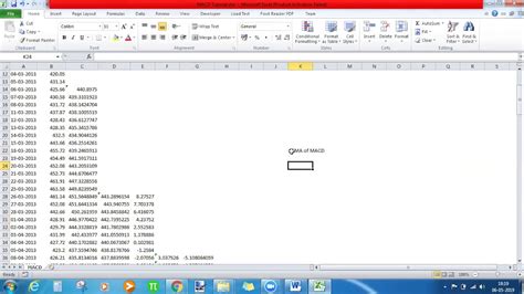 how to calculate macd indicator using excel youtube