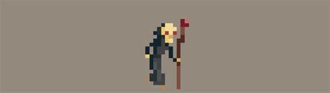 necromancer dark mage lich magic staff running character design