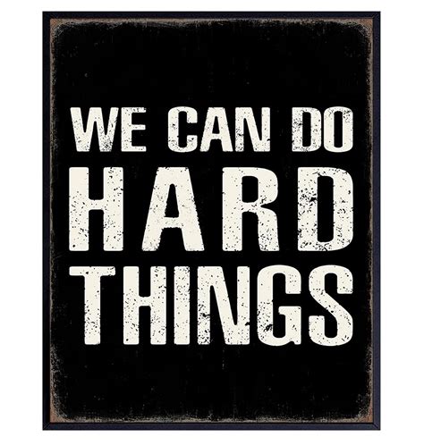 Buy Motivational Posters Office Wall Decor We Can Do Hard Things Sign