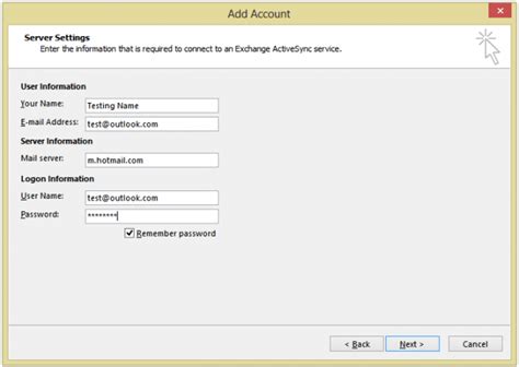mail server settings