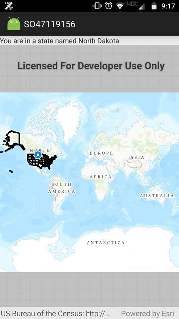 android arcgis runtime detect if a point is within a certain area in