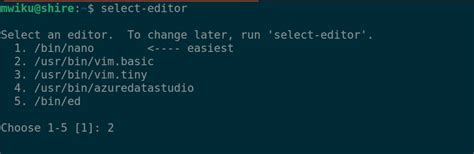 como alterar o editor crontab padrão no linux
