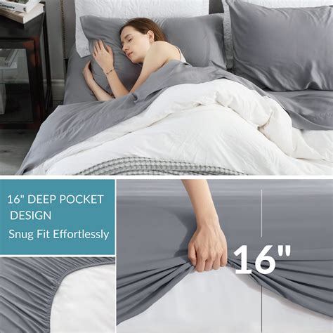Bedsure Bamboo Cooling Sheets Queen 100 Viscose From Bamboo Sheets