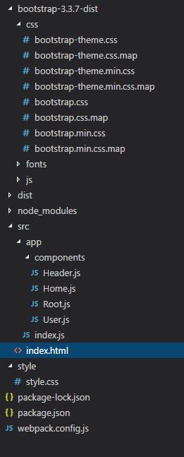 javascript css file can t be added in reactjs both for bootstrap and