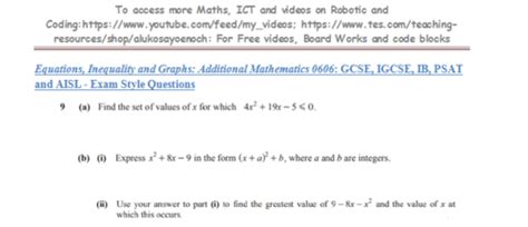 quadratic inequality and absolute graph functions part1 teaching