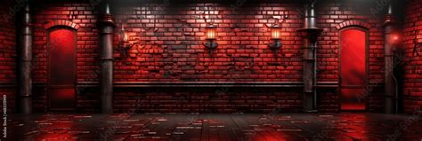 Dark Room Tile Floor Brick Wall Background Image For Website