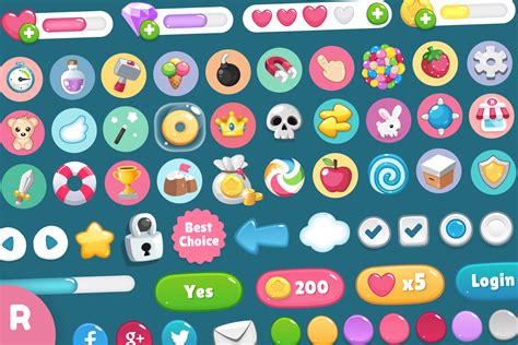 cartoon gui pack free download unity asset collection