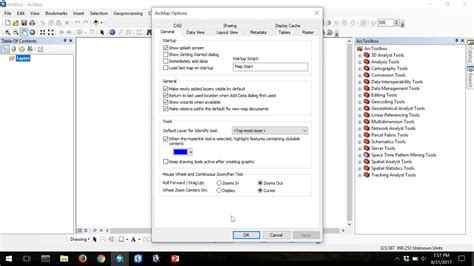 setting arcmap options youtube