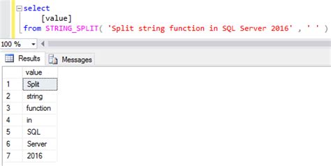 sql server 2016 split string function string split