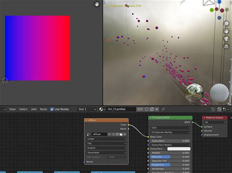 how to convert a blender material to a simple base color in mass