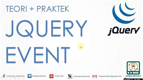 mengenal event di jquery tutorial jquery part 3 youtube