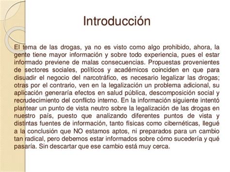 Legalización De Drogas Y Estupefacientes En México