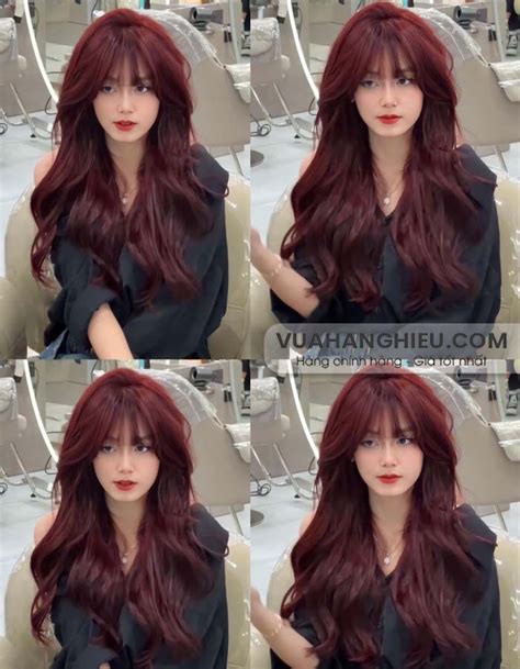 Những Nhuộm Tóc Màu Nâu Cherry Kiểu Dáng Tóc Phổ Biến