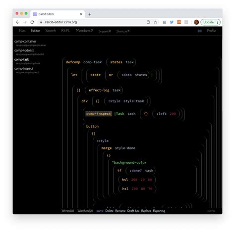 github cirru calcit editor intuitive s expressions editing for