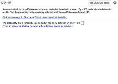Solved Assume That Adults Have Iq Scores That Are Normally