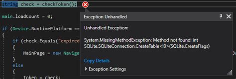xamarin form sqlite connection method not found int sqlite