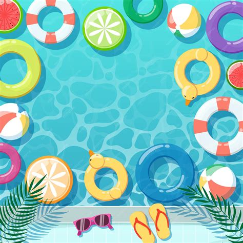 Premium Vector Summer Pool Party Background