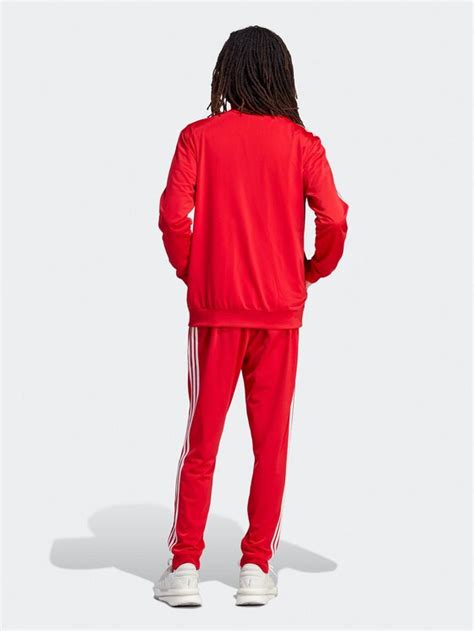 Adidas Tepláková Souprava Basic 3 Stripes Ij6056 Červená Regular Fit