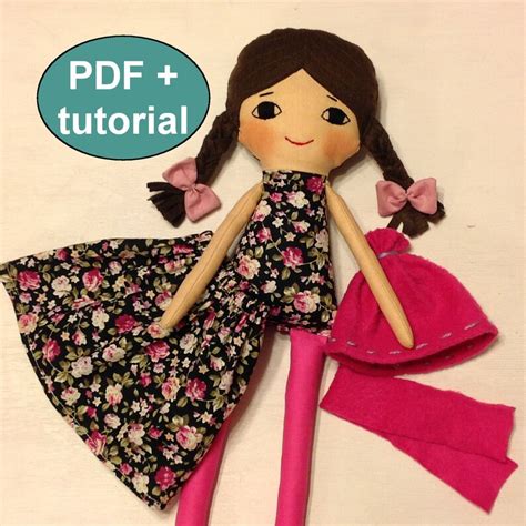 Rag Doll Sewing Pattern And Tutorial Pdf Cloth Doll Pattern Rag Etsy