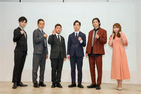 左から林拓磨、四千頭身、山田裕貴、中川翔子。 四千頭身が若者に三者三様のアドバイス、ワタナベ＆角川ドワンゴ学園の新スクール会見 [画像