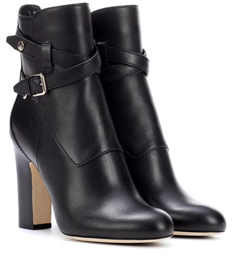 Jimmy Choo Mitchell 100 Leather Ankle Boots In Black Lyst