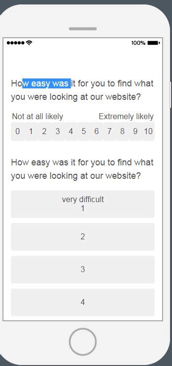 showing multiple choice horizontally on mobile like nps xm community