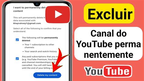 Como Excluir Um Canal Do Youtube Permanentemente 2024 Excluir Canal