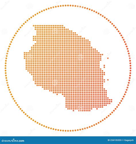 Pixel Map Of Tanzania Vector Dotted Map Of Tanzania Isolated On White