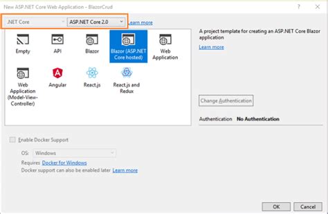 asp core crud using blazor and entity framework core