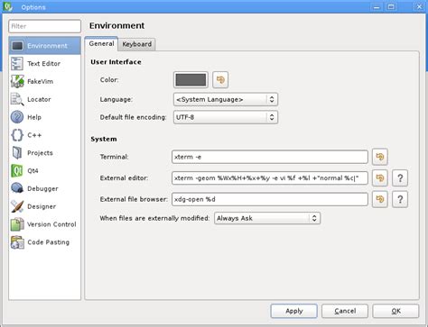 user interface qt how to create a setting window like in gtk stack