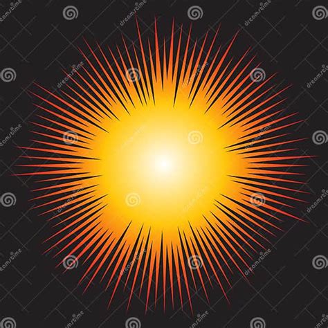 Sunburst Explosion Vector Graphic Detonation Icon Cartoon Style