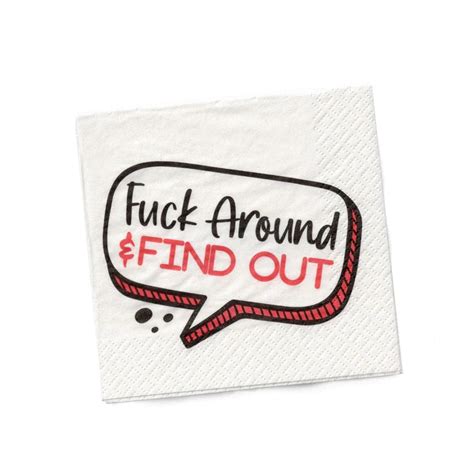 Fuck Around And Find Out Cocktail Napkins Rolling Rack Boutique