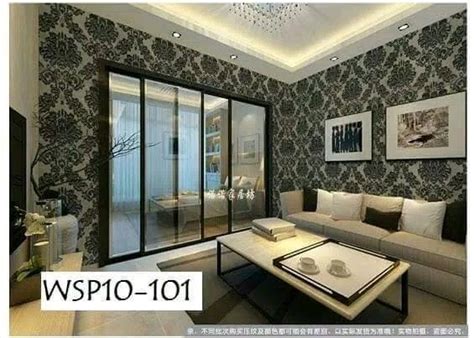 Jual Grosir Wallpaper Murah Sticker Dinding Motif Batik Coklat Hitam