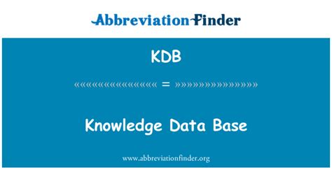 kdb definición base de datos de conocimiento knowledge data base