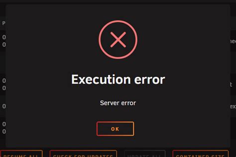 [solved] execution error server error on all my docker containers