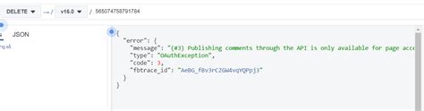 javascript how to delete comments on a feed with facebook graph api