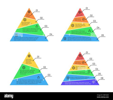Pirámide Las Capas Graficas Elementos Vectoriales Con Diferentes