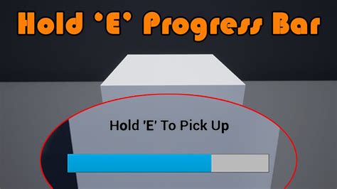 hold e to interact time dependant progress bar unreal engine 4