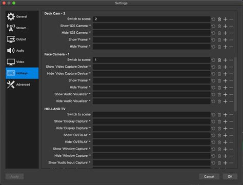how to set up hotkeys obs myfreemserl