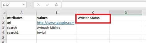 write data to the excel sheet in selenium using poi inviul