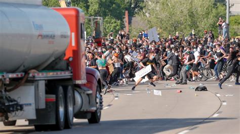 Man Who Drove Semi Truck Into Minneapolis Protest Over Death Of George